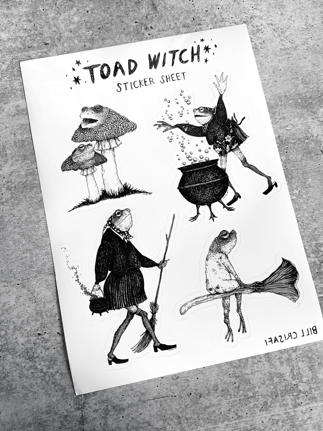 Toad Witch Sticker Sheet – Bill Crisafi